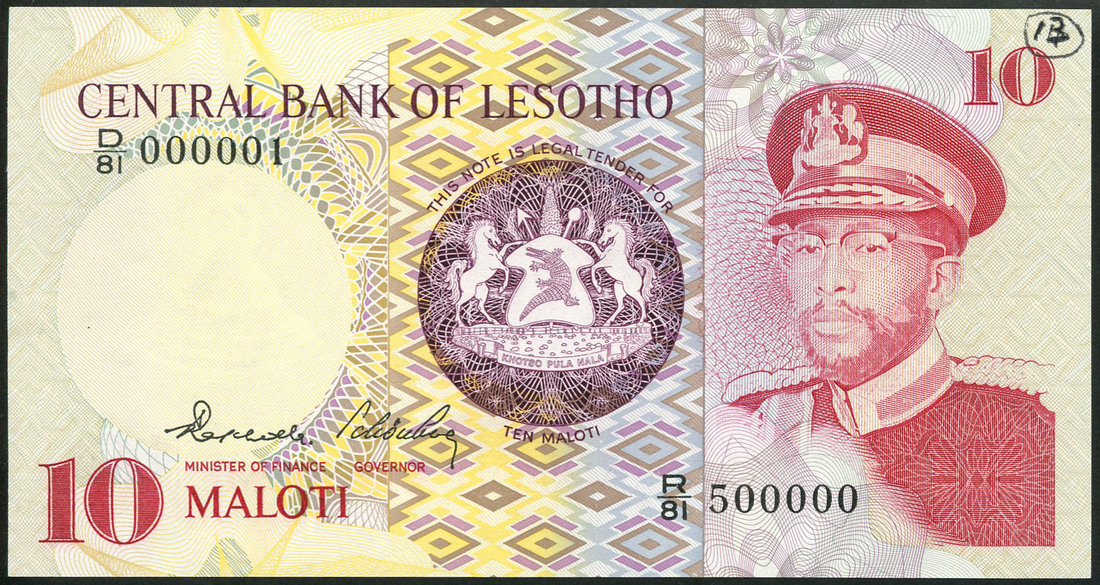 2176 - Central Bank of Lesotho, a group of specimens and proofs for 10...