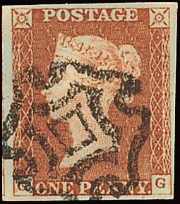 1716 - Great Britain 1841-53 One Penny Red-Brown Cancellations Distinct...