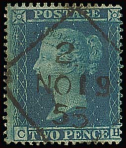 1825 - Great Britain 1854-57 Watermark Large Crown, Perforation 16 2d....