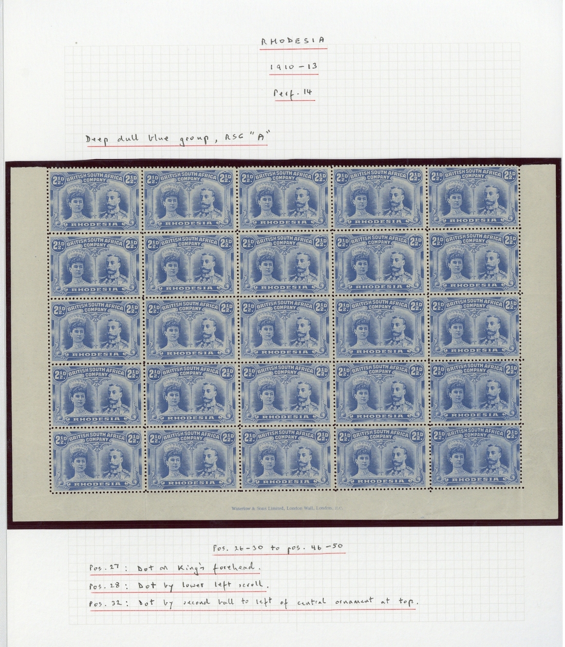 97 - 1910-13 Double Head Issue Issued Stamps Perforated 14 Two Pence...