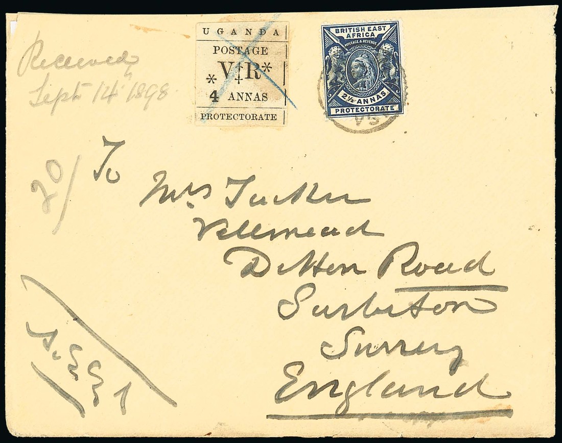 3534 - Uganda 1896 (Aug.) envelope ex the Bishop Tucker correspondence...