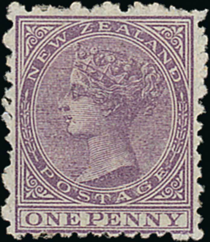 1167 - New Zealand 1874-78 First Sideface Issue Watermark Large Star, P...