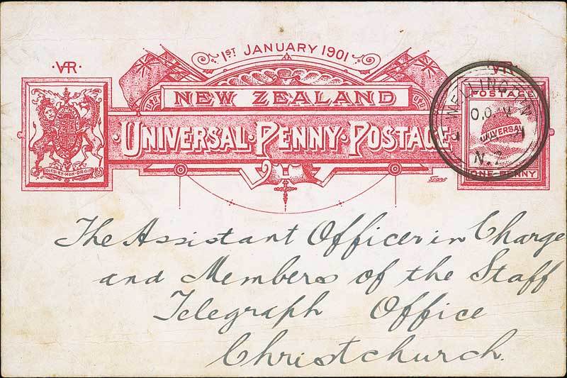 2419 - New Zealand Postal Stationery Private Postcards 1899 Sir Joseph...