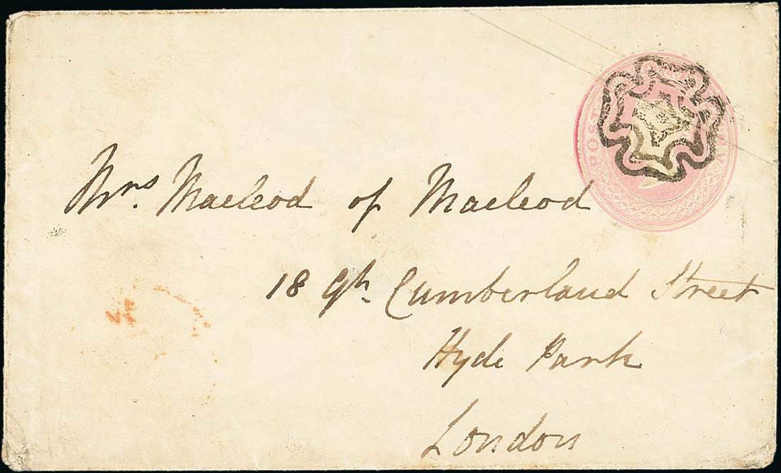 2048 - Great Britain Penny Pink Envelopes 1844 (28 Feb.) 1d. envelope t...