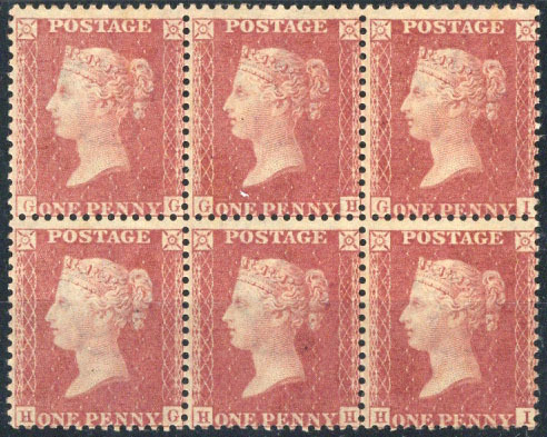 2276 - Great Britain 1856-58 One Penny, Watermark Large Crown, Perforat...