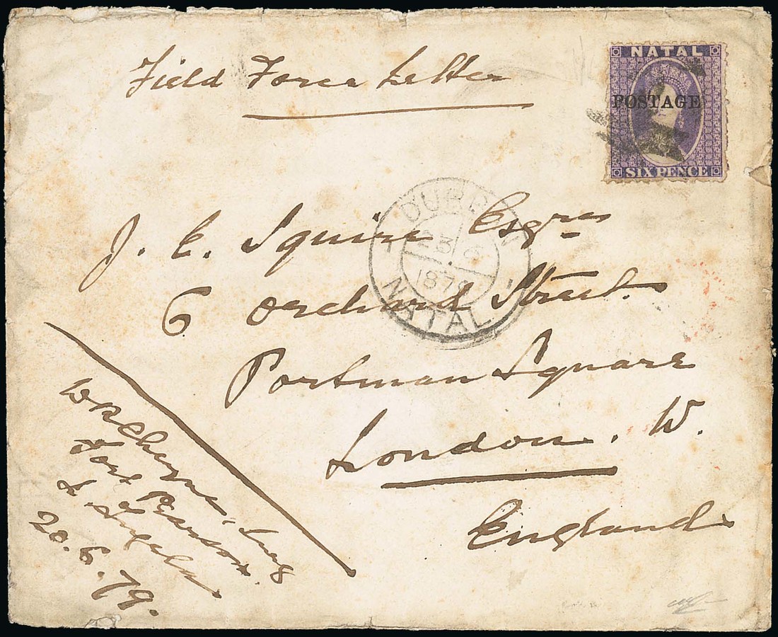 1707 - Zululand The Anglo-Zulu War of 1879 Civilian Mail 1879 (20 June)...