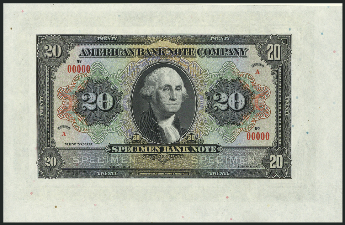 2172 - American Banknote Company, a specimen advertising note for 20