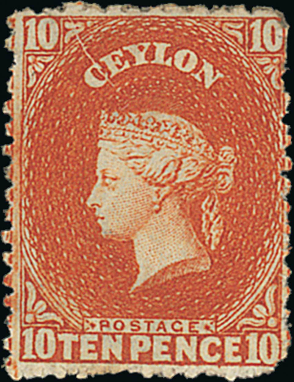 1351 - 1867-70 Watermark Crown CC, hand-made paper Issued Stamps 10d. d...