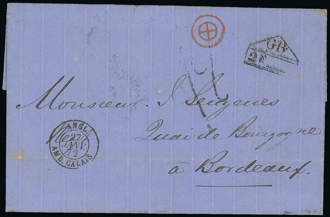 1687 - Sierra Leone The Stamp Period - Unstamped Mail 1872 (9 Jan.) ent...