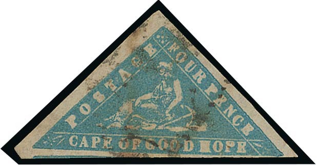 664 - Cape of Good Hope The Triangular Stamps 1861 "Woodblocks" 1d. pa...