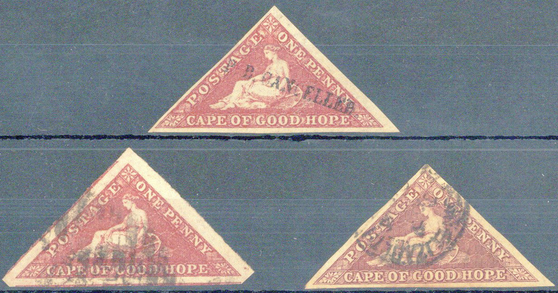 674 - Cape of Good Hope The Triangular Stamps 1863-64 De La Rue Issues...