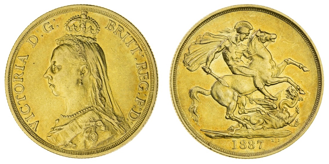 1871 Victoria 1837 1901 Two Pounds 1887 Jubilee Bust Left Rev 