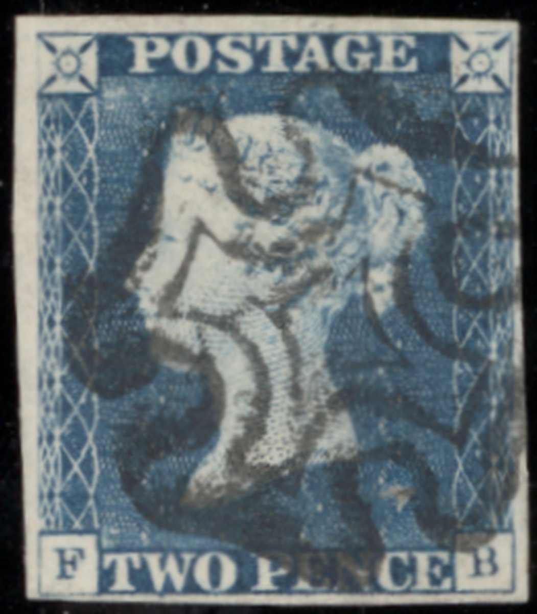 79 - Great Britain 1840 Two Pence Blue Plate I