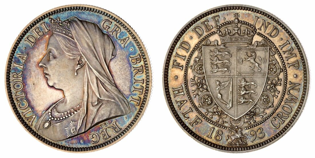 8187 - NGC PF64 CAMEO | Victoria (1837-1901), Proof Halfcrown, 1893, by...