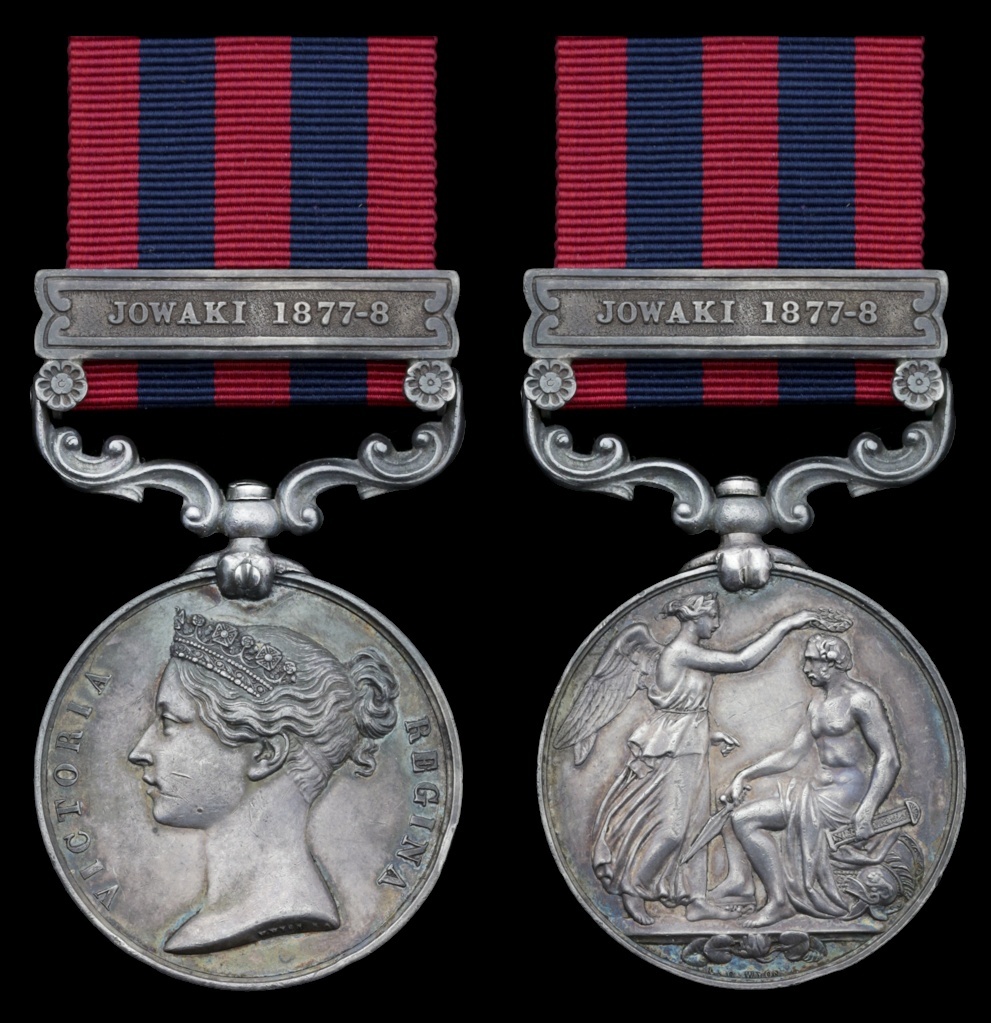 11 - India General Service 1854-95, 1 clasp, Jowaki 1877-8 (402 Pte....