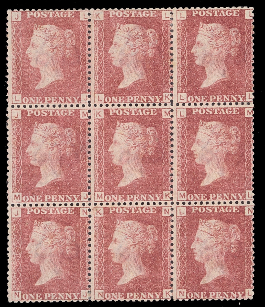 1340 - Great Britain 1858-79 Plate Number Issues 1864-79 One Penny Plat...