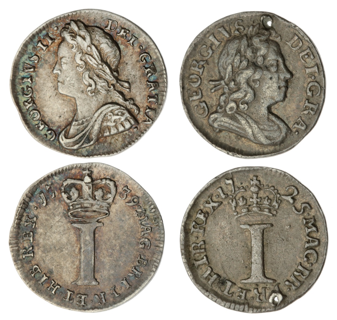 211 - George I (1714-1727), Maundy Penny, 1725, laureate and draped bu...