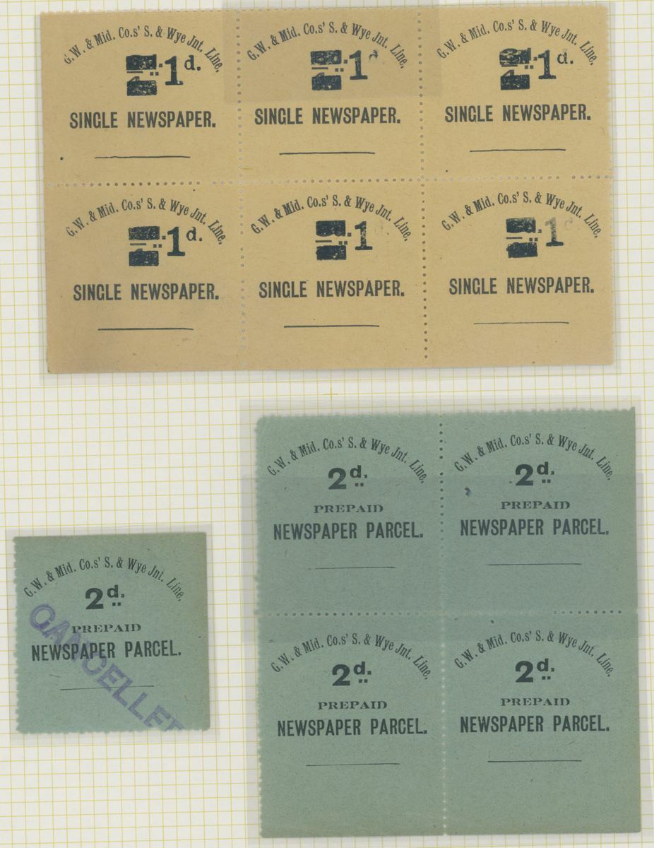383 - Great Britain Railway Parcel Stamps Severn and Wye Joint A colle...