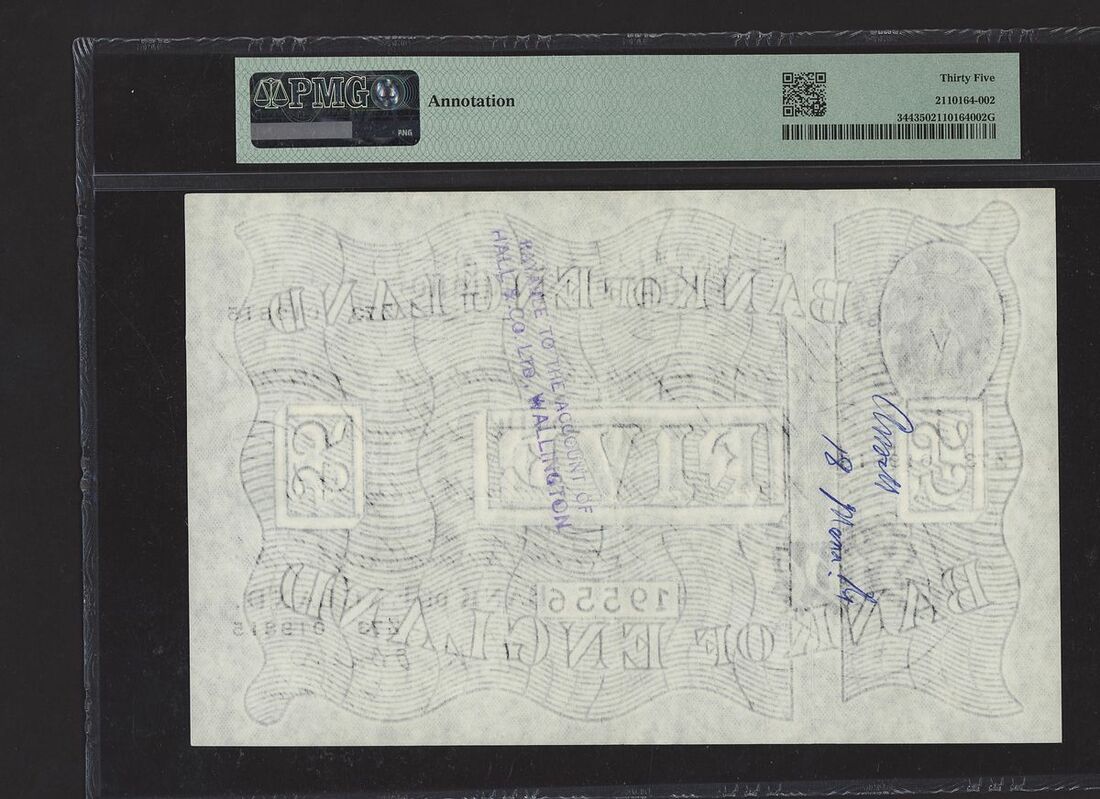 1276 - Bank of England, P.S. Beale, £5, 16th May 1955, serial number Z7...
