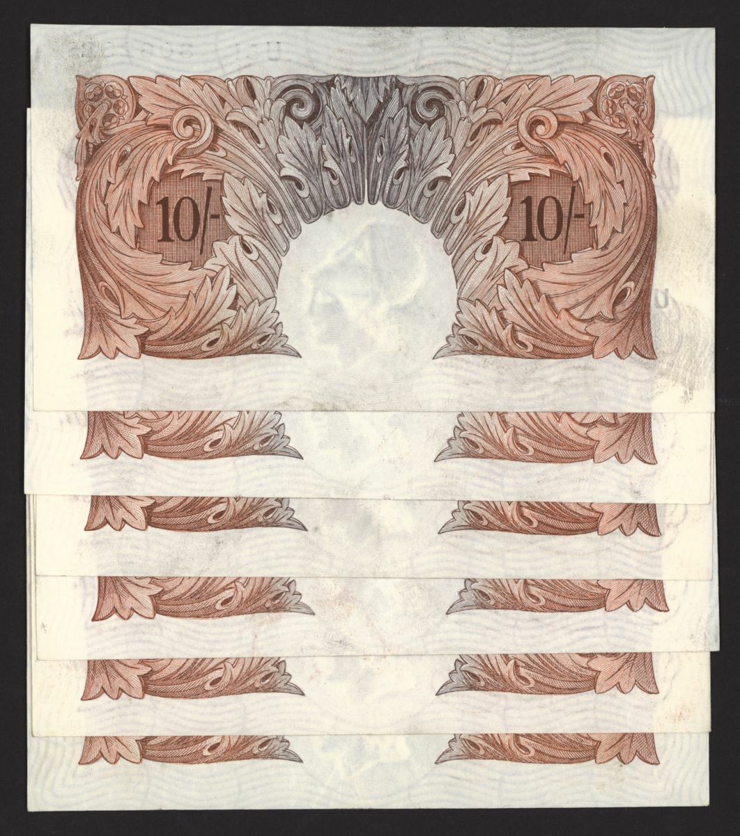 2164 - Bank of England, [6 notes] 10 Shillings, London, ND (1930), B. G...