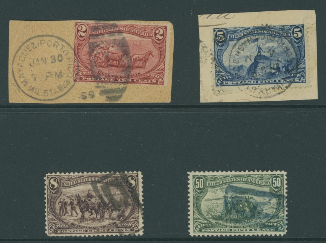 5705 - United States 1898 Trans-Mississippi used selection (4) includi...