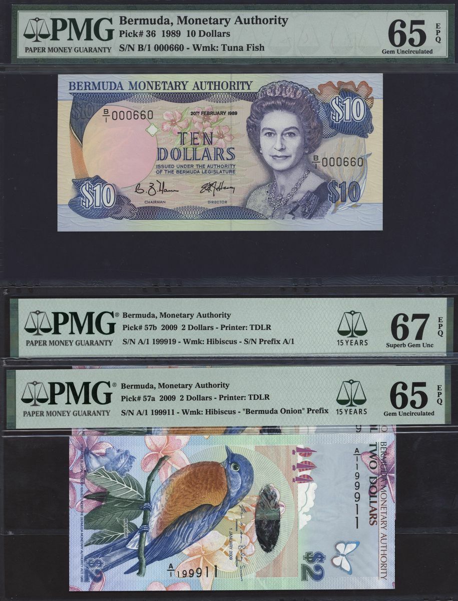 620 - Bermuda, Cayman Islands, Solomon Islands, [9 notes] 1984-2017,