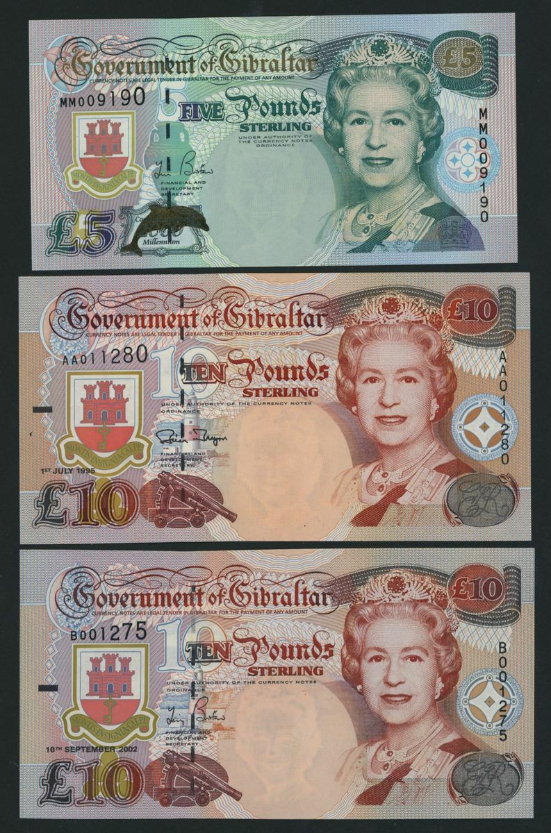197 - Government of Gibraltar, [5 notes] £5, £10, £20, £50, 1995-2006,...