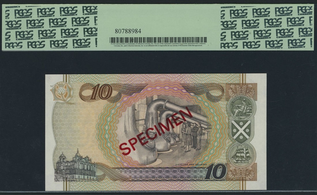 338 - Bank of Scotland, specimen £10, Edinburgh, 1st February 1995, se...