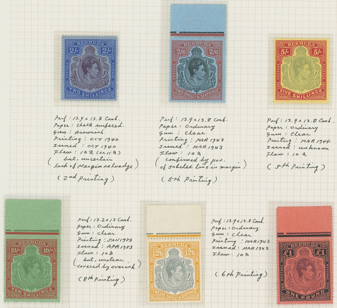 3085 - Bermuda 1938-53 Watermark Multiple Script CA A specialised Keypl...