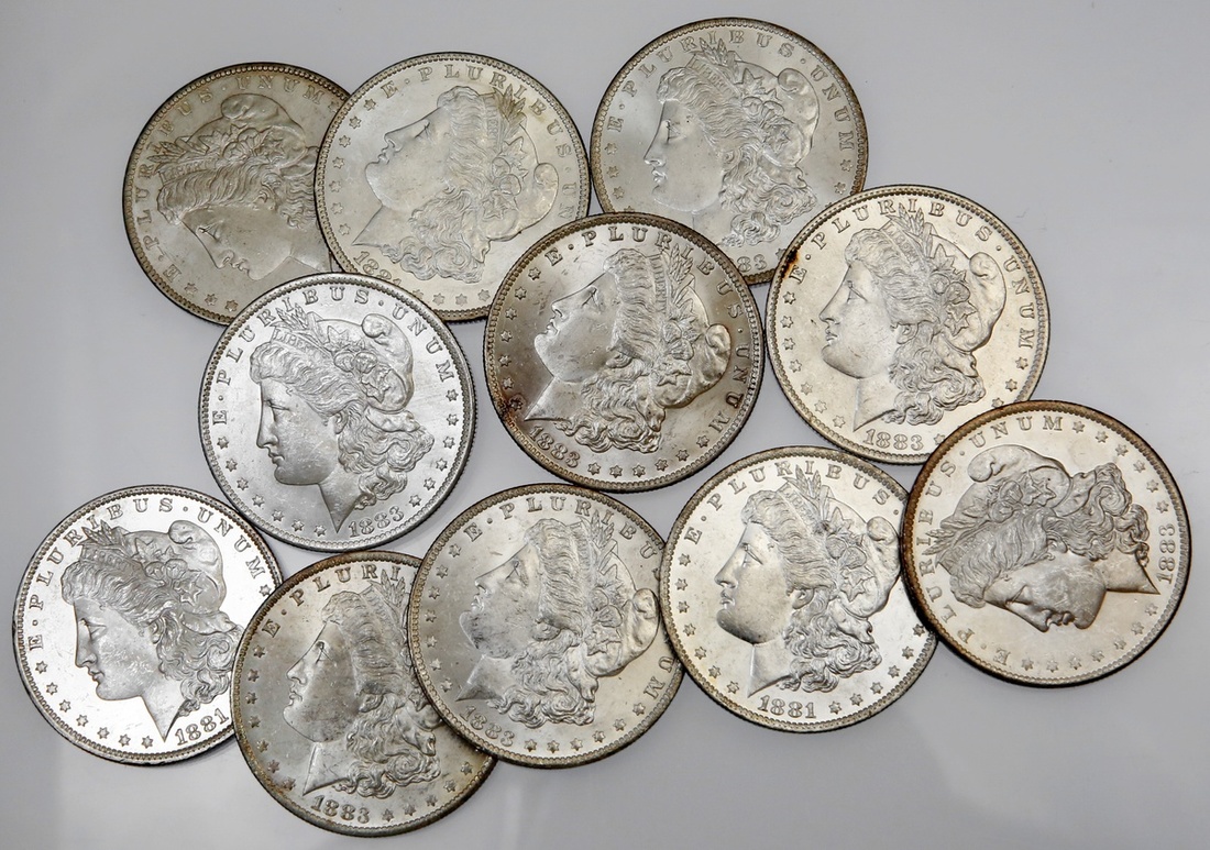 450 - O-Mint Morgan Dollar Assortment. Brilliant Uncirculated. 1881-O(...