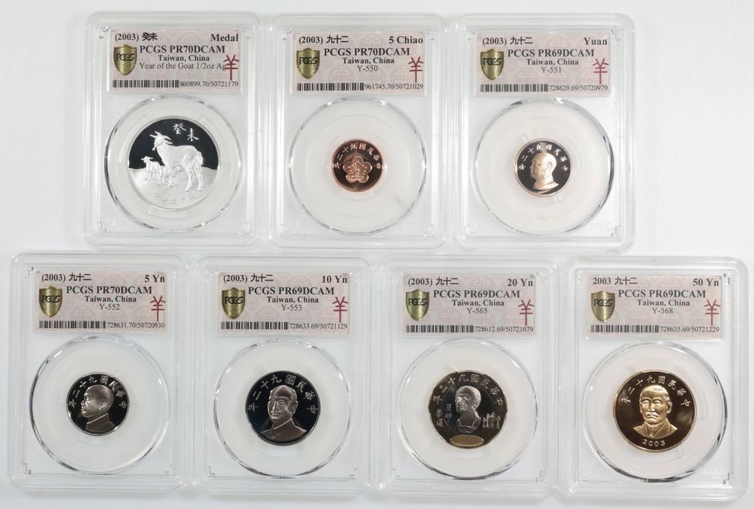 4361 - Taiwan, a set of proof circulated coins, consisting of 5 chiao,...