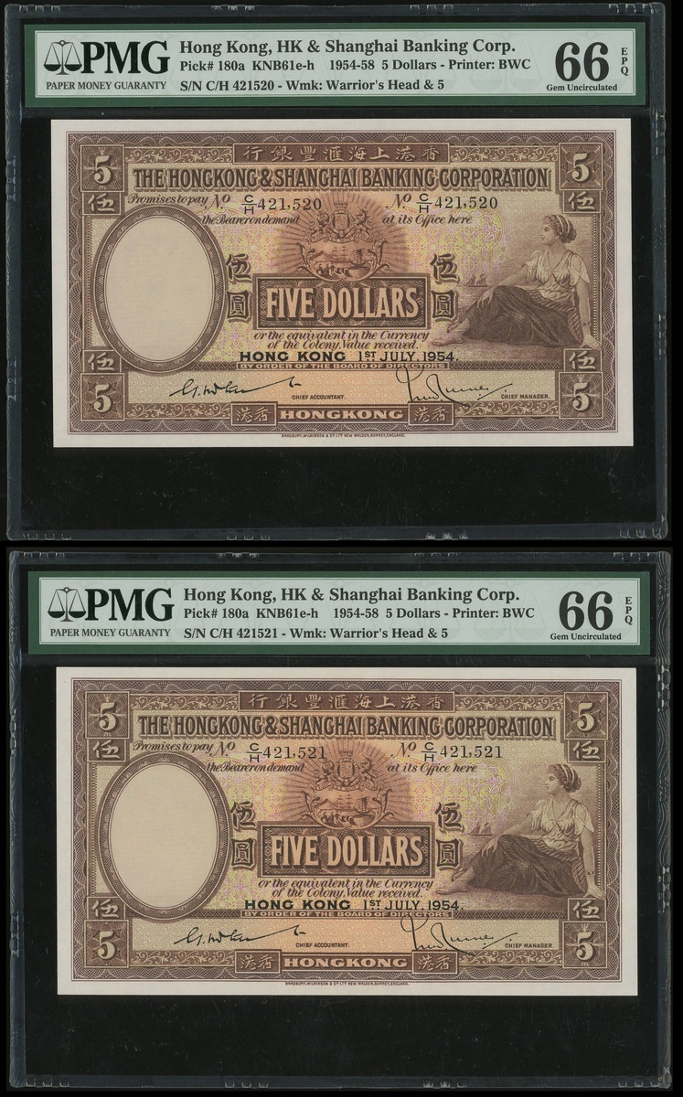 5361 - The Hongkong and Shanghai Banking Corporation, a consecutive pai...