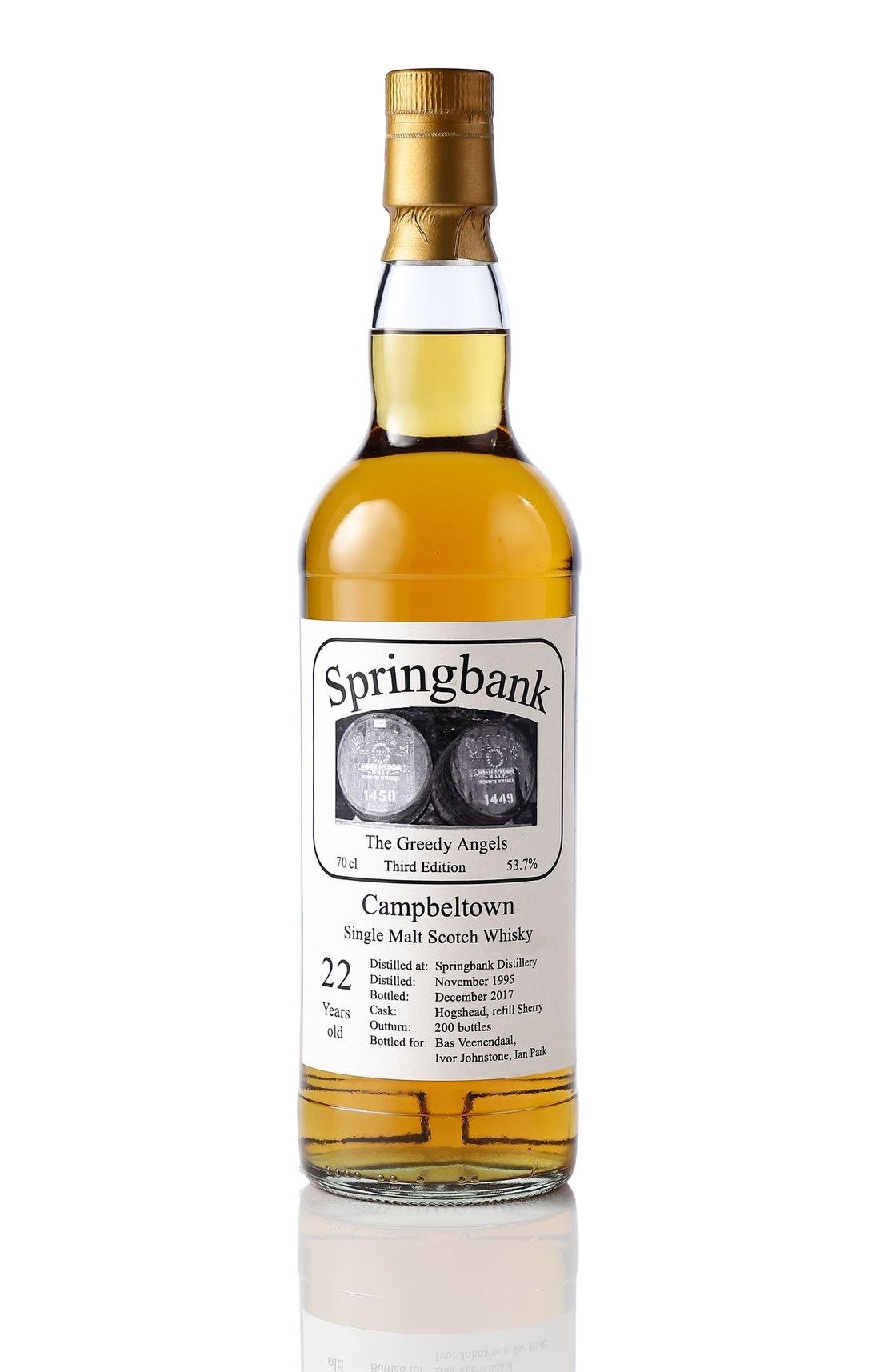 85 - Springbank The Greedy Angels-1995-22 year old (1 bottle)