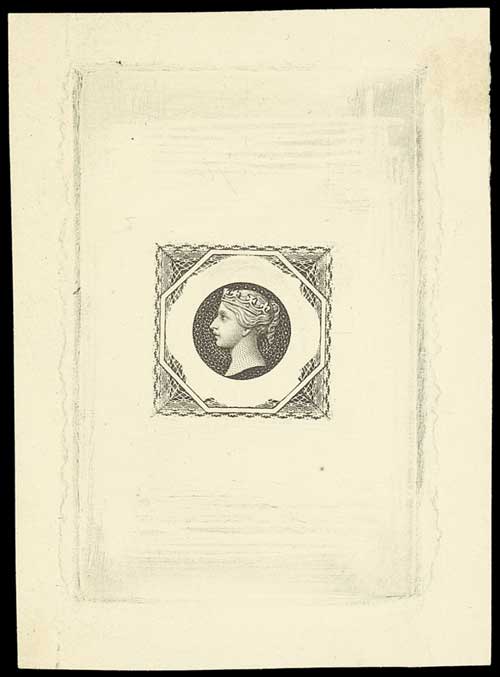 14 - Perkins, Bacon Die Proofs 1/- progressive die proof with blank...