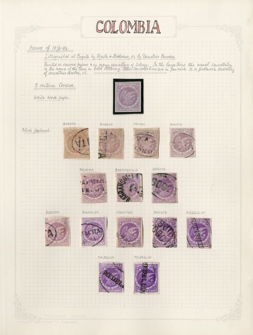 123 - Colombia A mint and used selection in three albums and on pages...