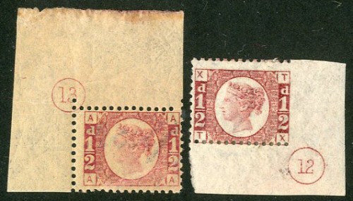 1483 - 1858-79 Plate Number Issues 1870 Halfpenny Issued Stamps Plate 1...