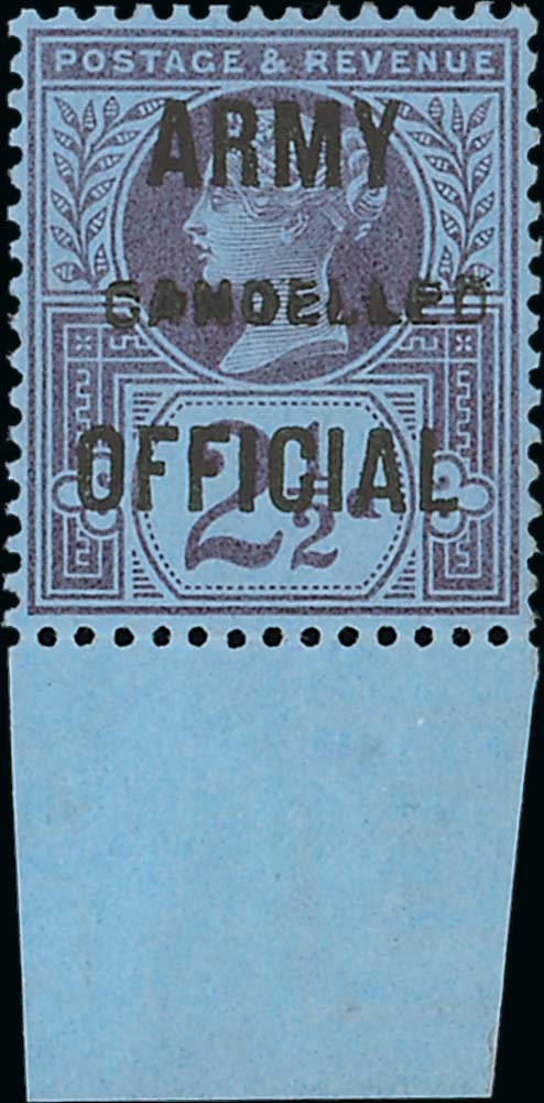 1155 - Official Stamps Army 1896-1901 Issue Cancelled