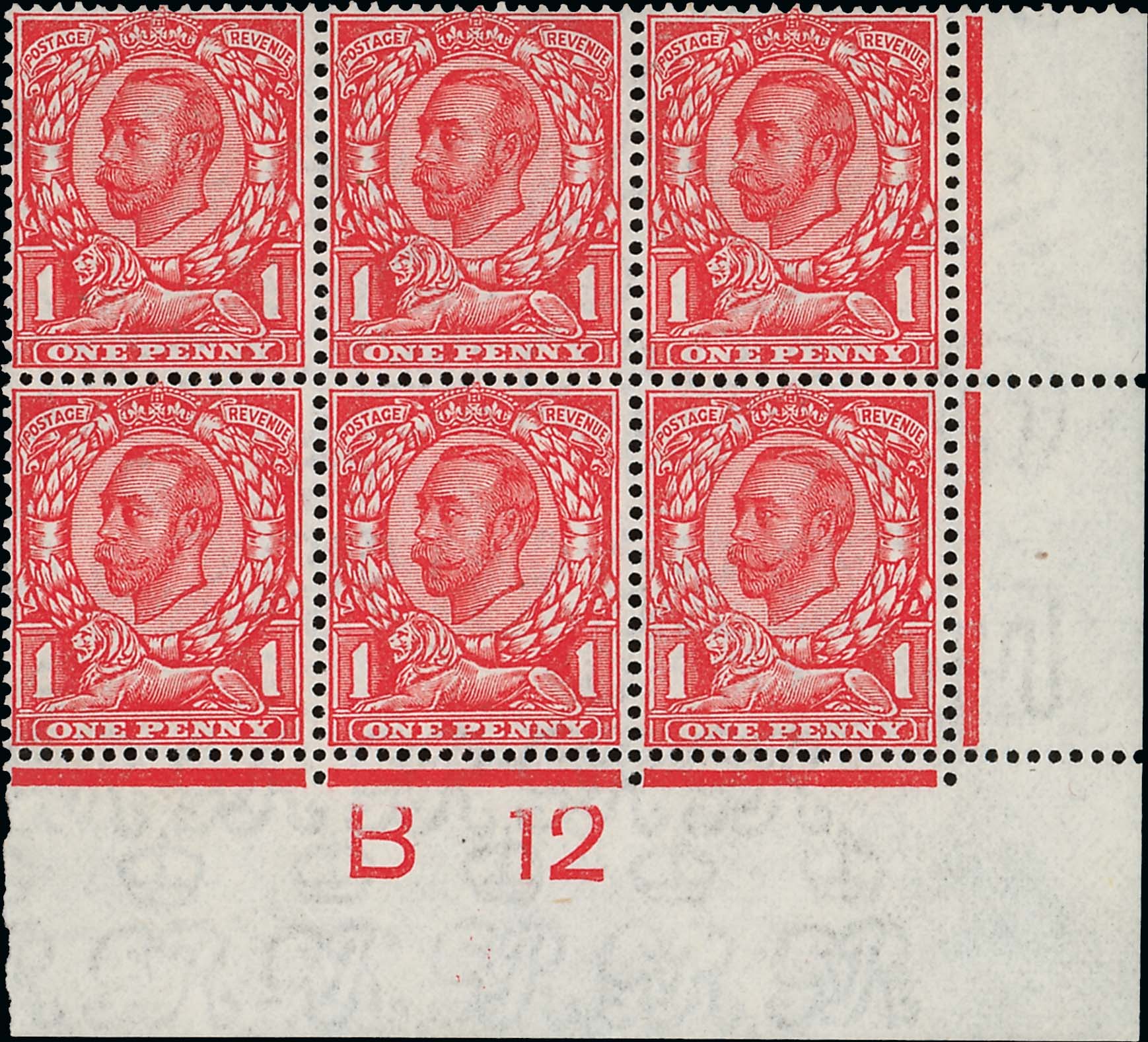 662 - One Penny Issued Stamps 1912 Die 2, Watermark Multiple Cypher 1d...