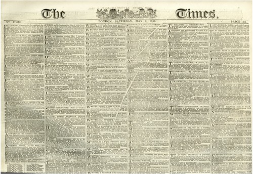 25 - Great Britain Postal History Newspapers "The Times" 9 May 1840,...