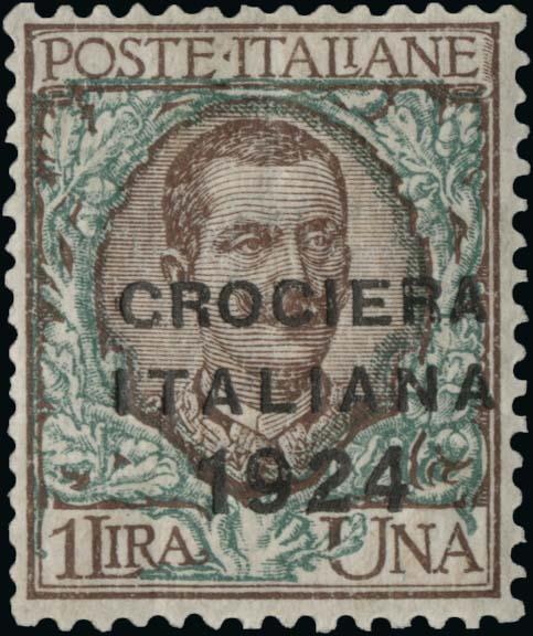 1271 - #174A-G, 1924 Italian Cruise overprints cplt., a well centered s...