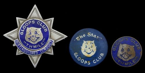 864 - The rare and unusual Gloops Club Distinguished Conduct Badge awa...
