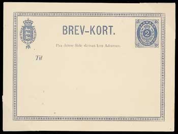 1114 - Denmark Postal Stationery Cards and Reply Paid Cards 1871 Issue...