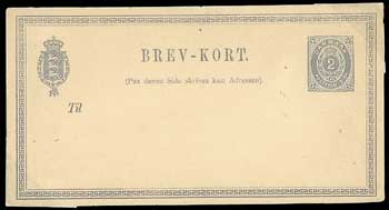 1136 - Denmark Postal Stationery Cards and Reply Paid Cards 1871 Issue...