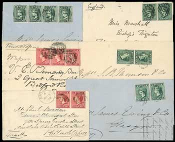 2183 - ANTIGUA 1876 Watermark Crown CC, Perf. 14 Covers 1877 (26 Nov.)...