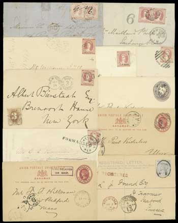 2850 - BAHAMAS Covers and Cancellations Mail to the United States 1872...