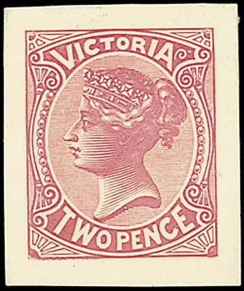 1330 - Victoria 1873-84 Issues Proofs 2d. Naish design without the "sec...