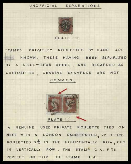 1372 - Great Britain Line-Engraved Issues Trial Separations Unofficial...
